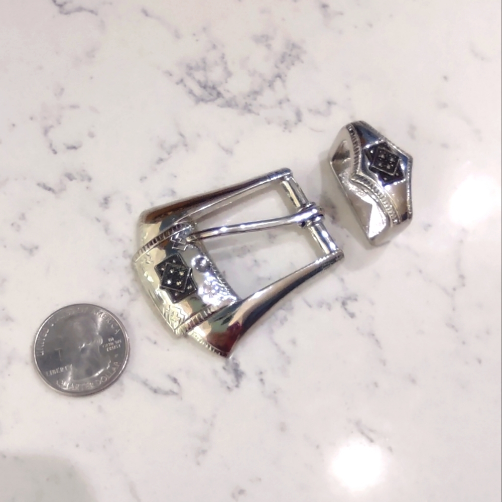 Judith Jack Marcasite Vintage Belt Buckle Set - Gem